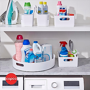 Copco Cabinet Storage Bin, 10-Inch, White