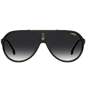 Carrera Women's Hot65 Pilot Sunglasses, Black/Gray Shaded, 63mm, 11mm