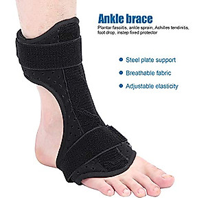 Drop Foot Support Brace Orthotic Plantar Fasciitis Night Splint Breathable Brace for Effective Foot Support Pain Relief
