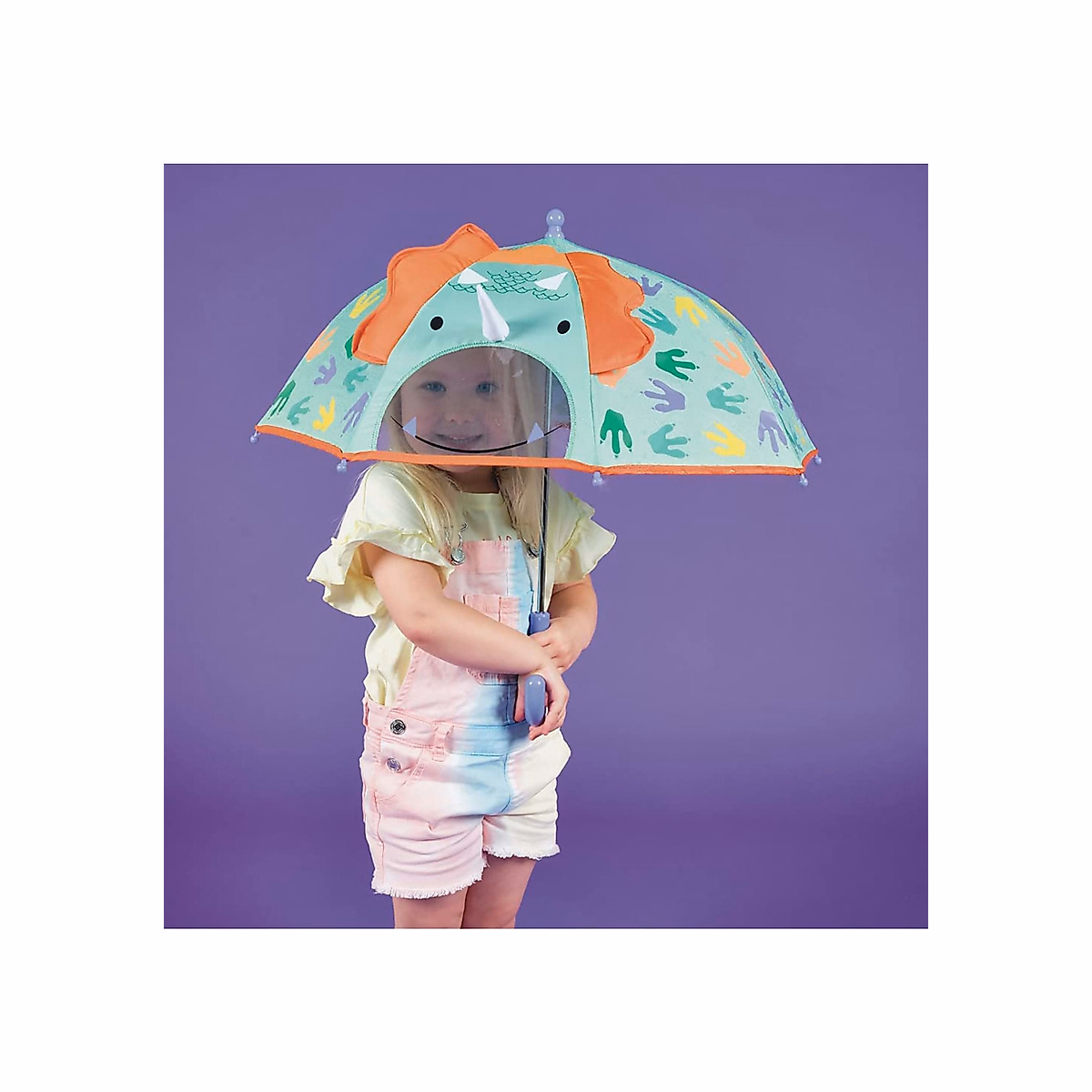 Floss & Rock 43P6409 Dinosaur Color Changing 3D Kids Umbrella, 22.05-inch Height