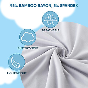 Baby Bamboo Sleep Sack - 0.5 TOG Organic Sleeveless Wearable Swaddle Blanket Bag for Boy Girl - for 68-74°F Room (Grey, 6-18 Months)