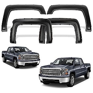 FADDIU 4pcs Fender Flares Front Rear Left Driver Right Passenger Textured Black Abs Plastic Pocket Style E160878HK01CP,Free Return and Exchange,Fast delivery