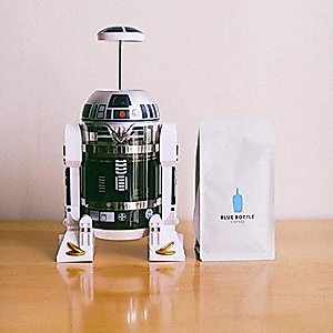TEENKON French Press Insulated 304 Stainless Steel Coffee Maker, 32 Oz Robot R2D2 Hand Home Coffee Presser, with Filter Screen for Brew Coffee and Tea