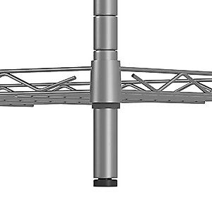 SINGAYE 3 Tier Adjustable Storage Shelf Metal Storage Rack Wire Shelving Unit Storage Shelves Metal 390Lbs Capacity 23.6" L x 14" W x 31.5" H for Pantry Closet Kitchen Laundry Silver