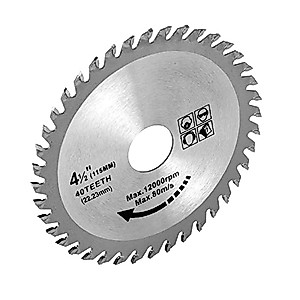 JYTUUL 3PCS 4-1/2-Inch 40T Circular Saw Blade with 7/8-Inch Arbor, Alloy Steel TCT Hard & Soft Wood Cutting Saw Blade (Reduce Ring 5/8 inch and 3/4 inch)