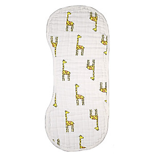 Babykinique - Pack of 3 Baby Burp Cloths Muslin Towels for Burping Newborn Boy or Girl, Large Thick and Soft Absorbent Comfy Cotton Bibs/Spit Up Rags (Size 21x10” Inch,53 x 24cm) Ideal Gift Item