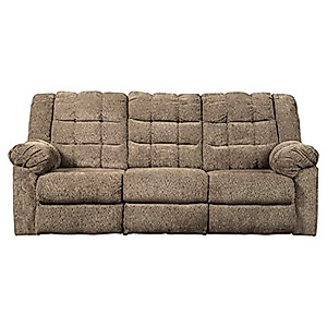 Signature Design by Ashley Workhorse Oversized Manual Reclining Sofa, Light Brown
