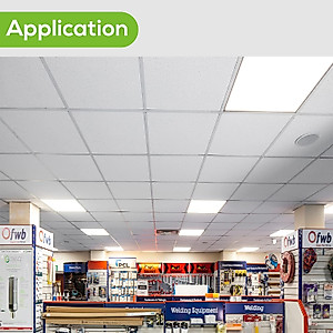 WEIZE LED Flat Panel Light, 30/40/50W, 0-10V Dimmable, CCT Selectable 4000K/5000K/6500K, 2x2 FT Recessed Back-Lit Drop Ceiling Light, Lay in Fixture for Office