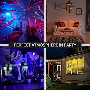 Red Light Bulb 9W (60W Equivalent) E26 Base, LED Colored Light Bulbs for Halloween Christmas Party Holiday Lighting 4-Pack