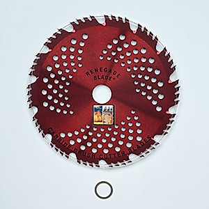 Renegade Blade 1 Blade 8"-56t Razor/Hybrid - Combo Specialty - GS1 Barcode Shelf Hanging Blister Pack - Carbide Brush Cutter Weed Eater Blades, 203mm Diameter