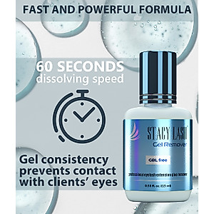 Lash Remover for Lash Extensions by Stacy Lash (0.51 fl.oz / 15 ml) Eyelash Extension Remover / 60 Sec Dissolution Lash Glue Remover/Professional Eyelash Remover for Extensions/Lash Tech Supplies