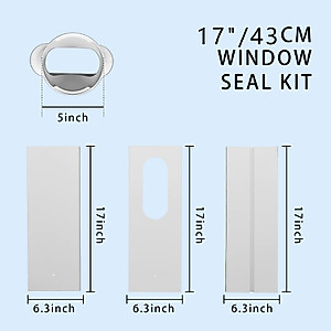 GOZFLVT Portable Air Conditioner Window Vent Kit,Sliding Window Vent Air Conditioner Suitable for Air Conditioner Hose with 5.1 Inches/13cm