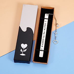 Baptism Gifts for Girl Boys, Christening Bookmark Gifts for Boys Baby Kids, Religious Christian Bookmark for Women Godson Goddaughter Friends Brother Sister, Adult Baptism Gift, First Communion Gift