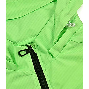 Outto Men's Hiking Jacket Rain Resistant Lightweight UV Protection Quick Drying Windproof Skin Coat(Small,007C Green)