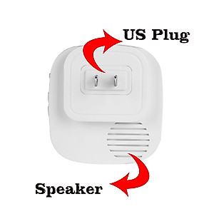 Motion Sensor Alarm Detector Alert for Home Security Outdoor, 2 Plug-in Receivers with 1 IR Motion Alarm