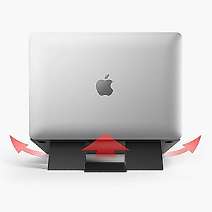 Ringke Folding Stand 2, Portable & Foldable Design Lightweight Anti-Slide Open Space Cooling Two Elevation Adjustments Invisible Laptop Stand for MacBooks, Tablets, Laptops and Notebooks - Gray