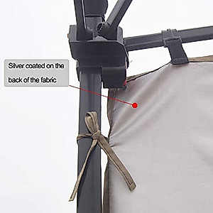 NINAT Canopy Sunwall Sidewall Gazebos Tent Waterproof for 10x10ft Pop up Canopy Straight Leg Gazebos Outdoor Instant Canopies 1 Pcs Black Canopy Sidewall Only