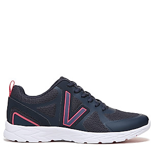 Vionic Miles Ii Women's Sneaker with Orthotic Arch Support Navy/pink - 7 Medium