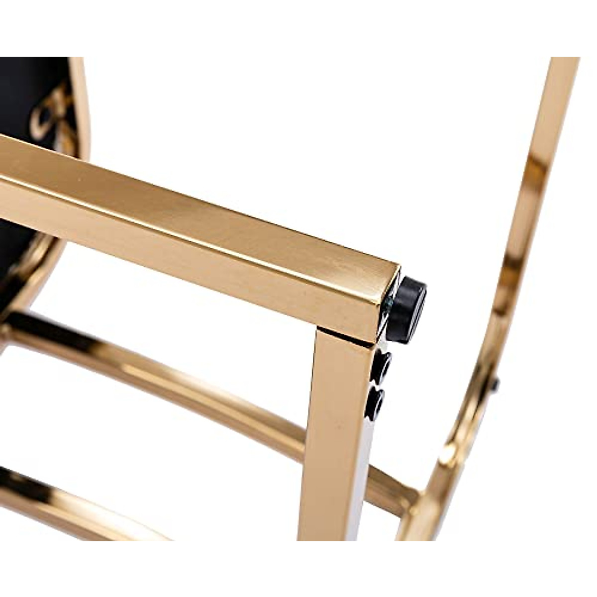 VESCASA Linen Upholstered Dining Chairs with Back, Mid Century Modern Dining Chairs with Gold Metal Frame for Dining Room, Restaurant, Kitchen, Set of 6, Cream