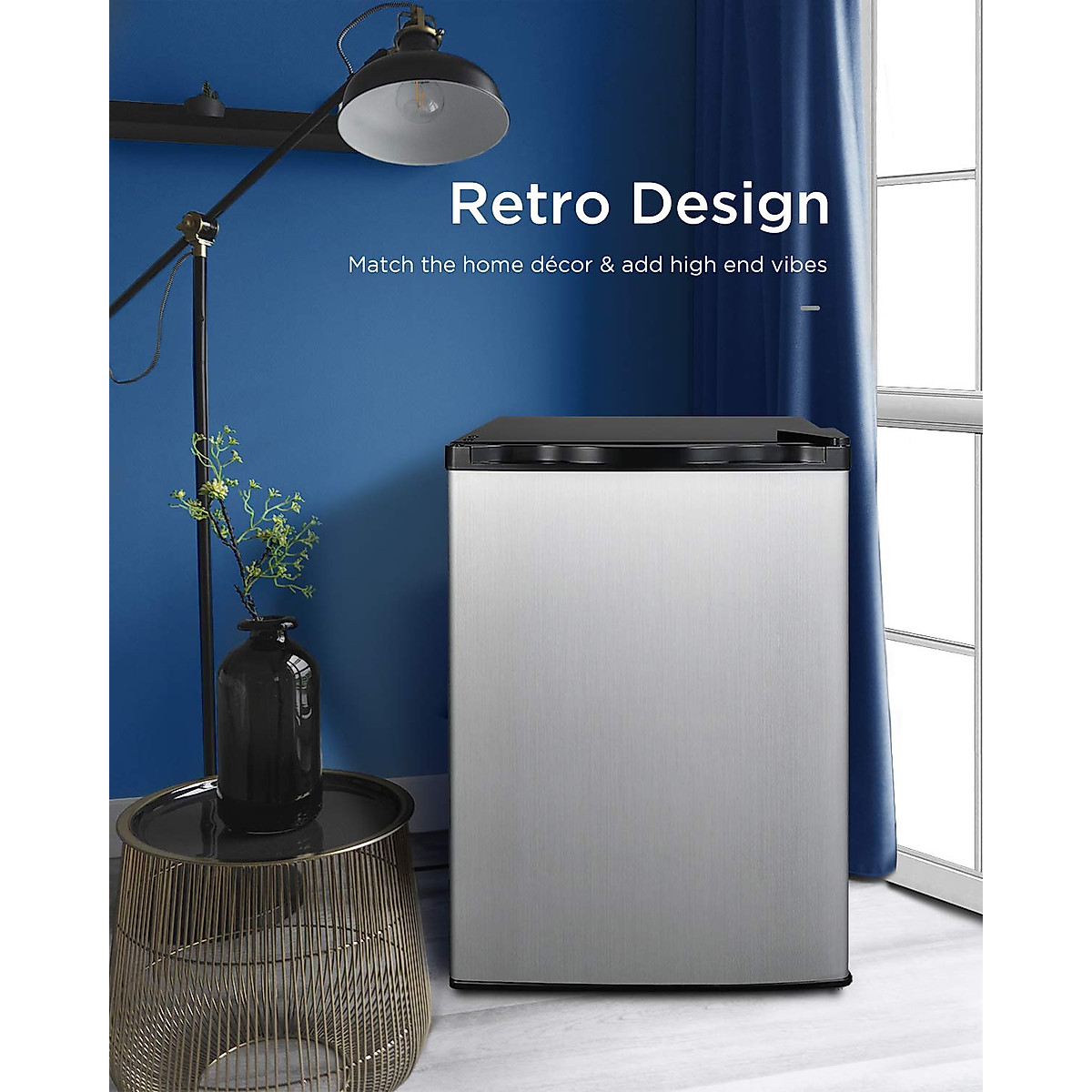 Coollife Upright Freezer - 3.0 Cubic Feet Compact Reversible Single Door Table Top Mini Freezer - Free Standing Freezing Machine for Office Dorm/Living Room/Apartment