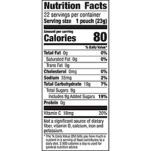 Pokemon Fruit Flavored Snacks, Treat Pouches, Value Pack, 22 ct