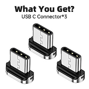 KUULAA 3 Pack Magnetic Charging Cable 7 pin Type-C Tips,Fast Charging Compatible with Samsung/Tablet