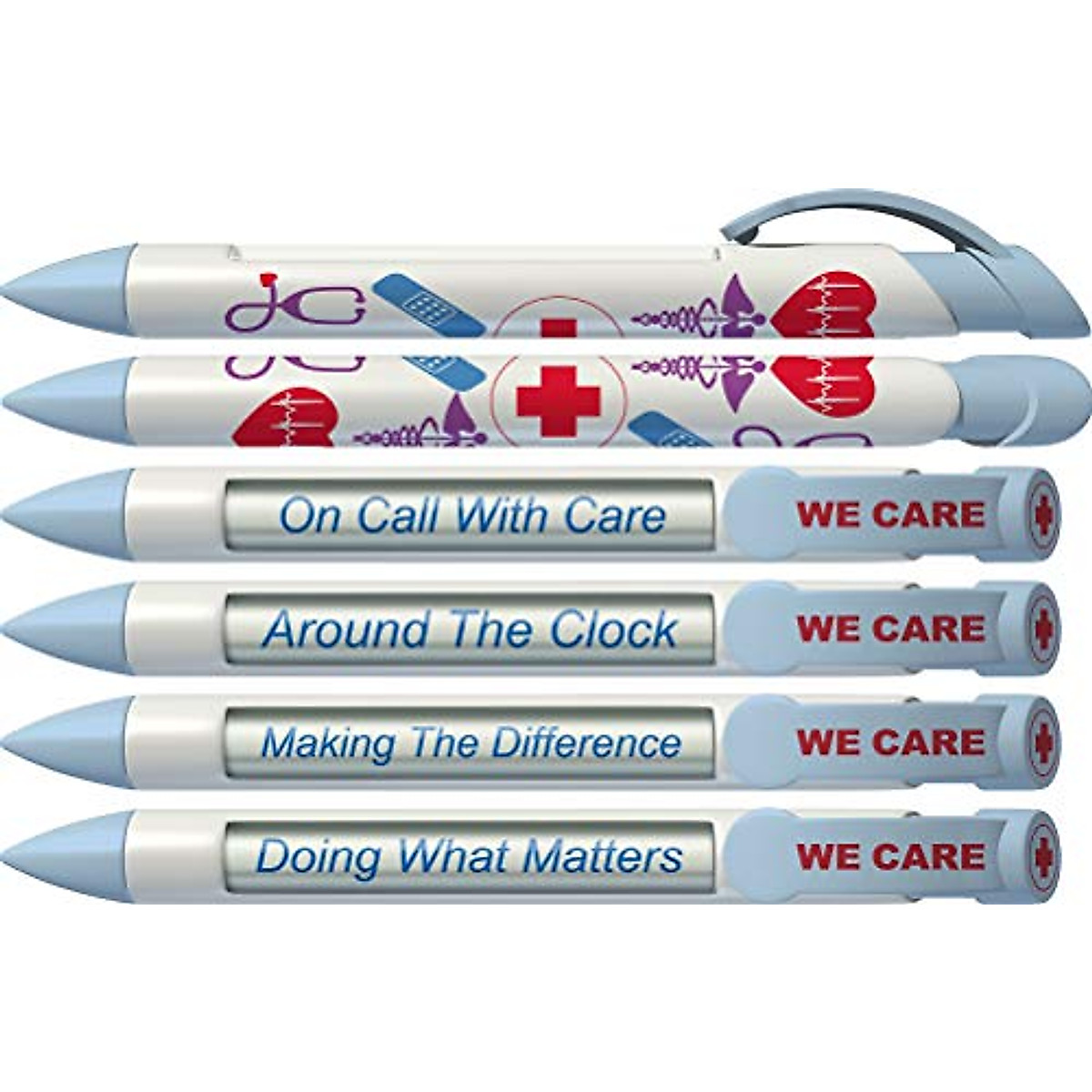 Greeting Pen Nurse Appreciation 6 Designs Rotating Message 6 Pen Set (36067)