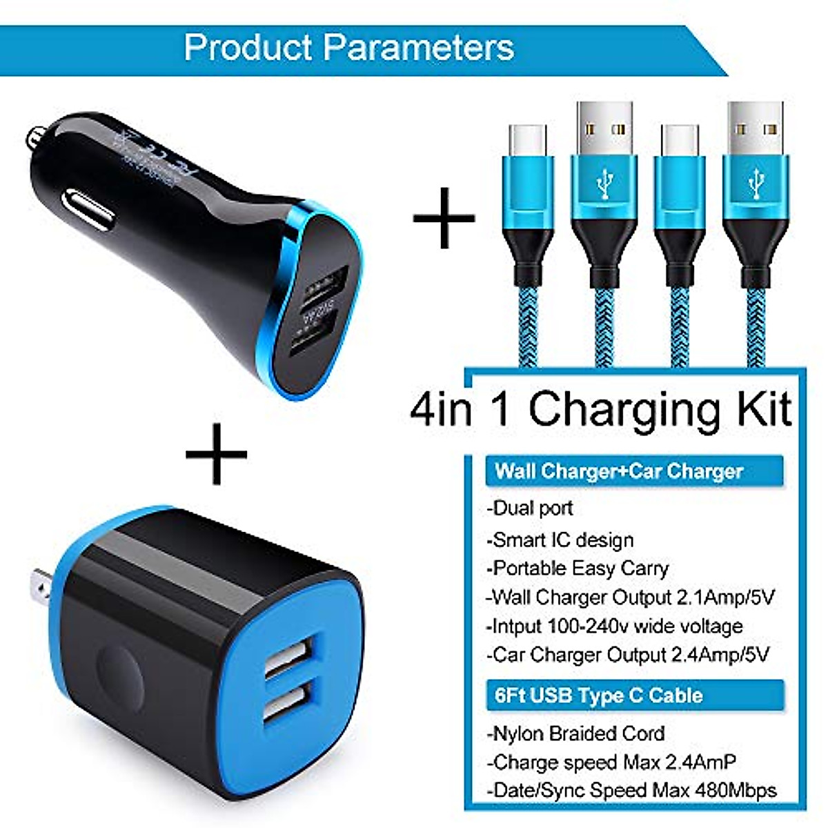 USB C Car Charger for Google Pixel 7/7 Pro 6/6 Pro/6a 5/5a 4/4a/4xl 3/3a/3xl 2/2xl XL, Samsung Galaxy S23 S22 S21 S20 A10e A11 A14, Car Charger Adapter Wall Charging Block Type C Fast Charging Cable