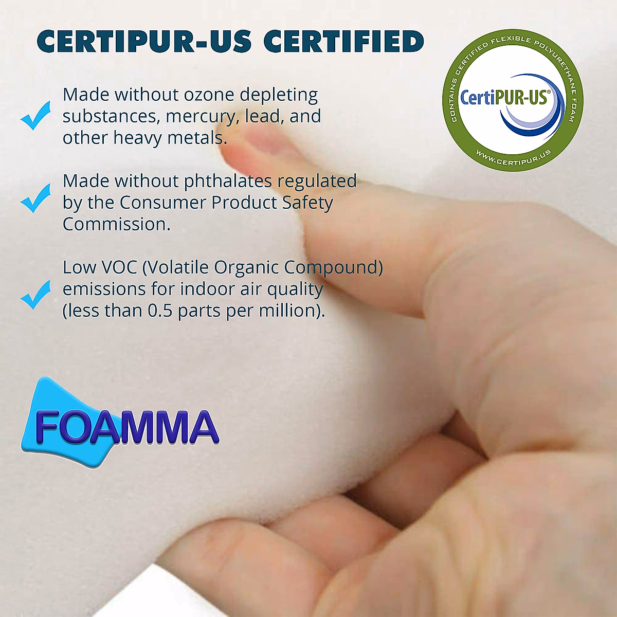 Foamma 3" x 30" x 80" High Density RV Bunk Mattress Replacement, Firm, Durable, Premium Comfort, USA Made, No Cover