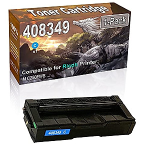 1-Pack Compatible High Capacity M C250 (408349) Imaging Toner Cartridge Used for Ricoh M C250FWB Printer (Cyan)