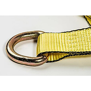 12pc Combo Lasso Wheel Lift Straps 2" Ratchets J Finger Hooks Tow Truck Tie Down - Yellow