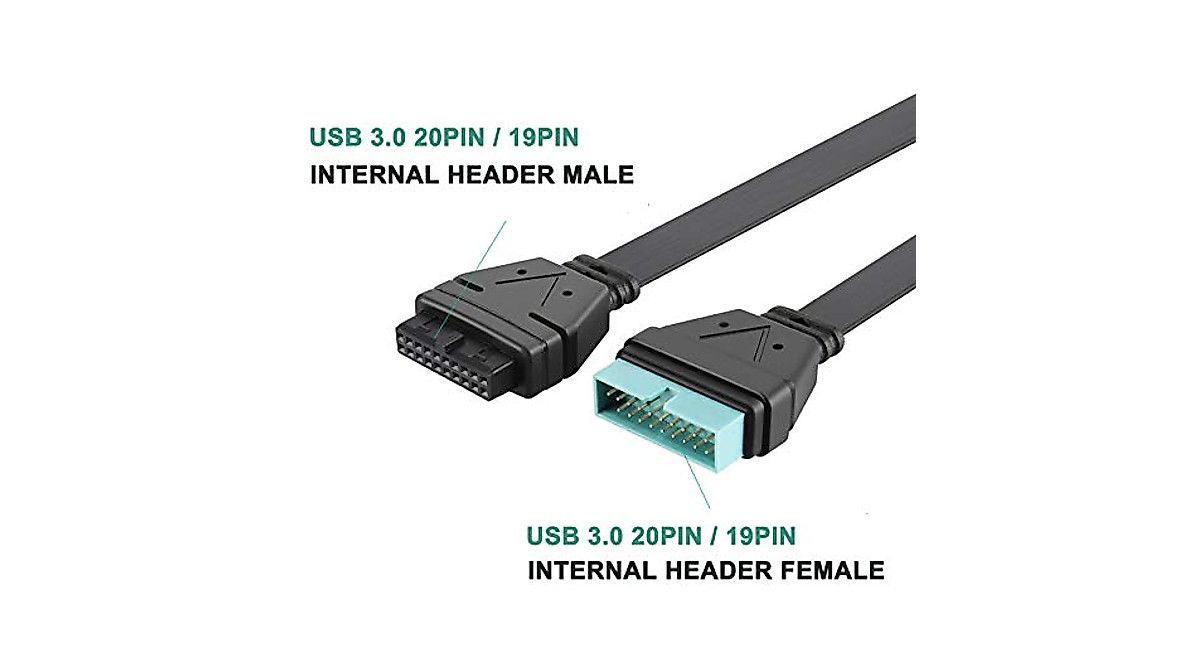 USB 3.0 Header Extension Cable - 7 Inch High-Speed Motherboard Adapter