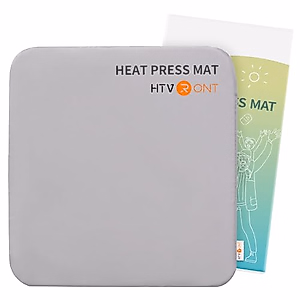 HTVRONT Heat Press Mat for Cricut: Heat Press Pad 15"x15" for Craft Vinyl Ironing Insulation Transfer, Double Sides Applicable Heat Mat for Heat Press Machines