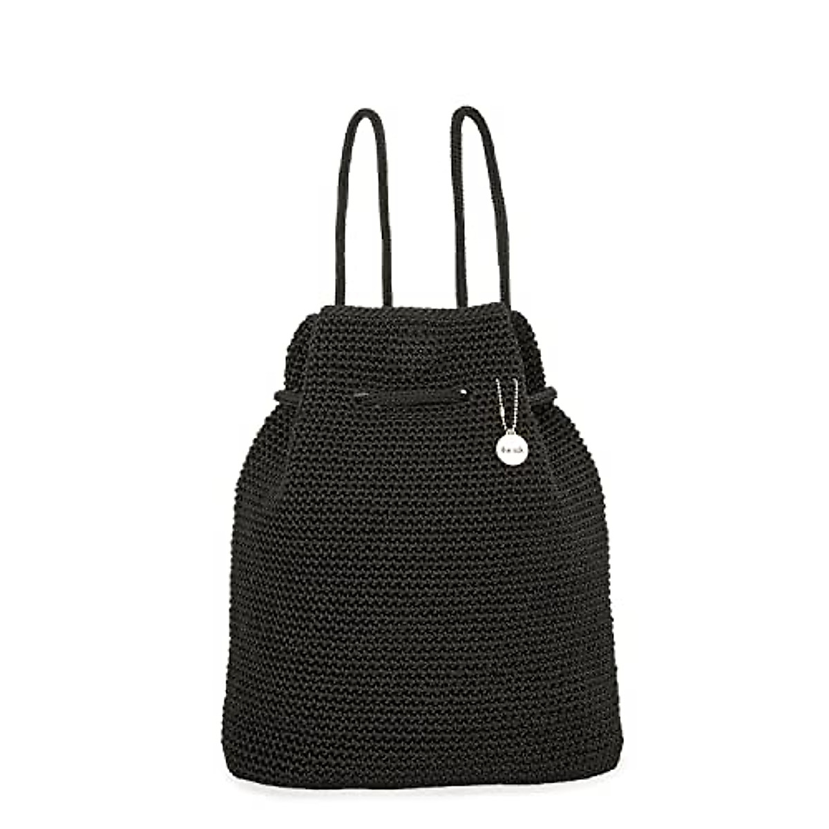 The Sak Large Dylan Backpack in Crochet, Adjustable Backstrap, Black