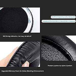 Replacement Earpads Ear Cushions Ear Cups Earmuffs Compatible with SteelSeries Siberia V1, Siberia V2, Siberia V3 Prism Gaming Headphones Memory Foam Ear Pads, with Plastic Rod, Storage Strap