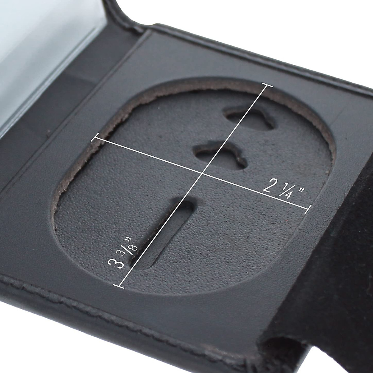 ASR Federal Bifold Leather Credit Card ID Badge Holder Wallet Police Gear, Oval