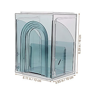 Plastic Tea Bag Organizer Clear Tea Bag Holder for Kitchen Pantry Cabinets Countertops Sugar Packet Coffee Condiment Spices Pouches Blue