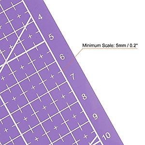 HARFINGTON A4 Self-Healing Cutting Mat 12"x9" Double-Sided Craft Cutting Board for DIY Art Work Sewing Cutting, Purple