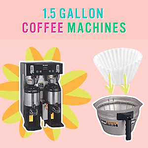 Drink Katy's Extra Large Coffee Filters (13 Inch x 5 Inch) Premium, Big, Tall Filters for Bunn 1.5 to 3 Gallon Commercial Coffee & Tea Machines, Proudly Woman-Owned (Bulk Pack)