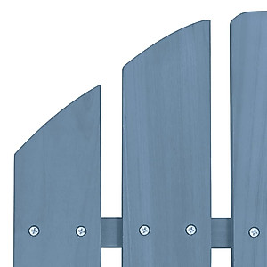 Tidyard Patio Adirondack Chair Solid Fir Wood Blue Outdoor Fire Pit Chair Wooden Garden Armchair for Porch Pool Lawn Deck Backyard Balcony Outdoor