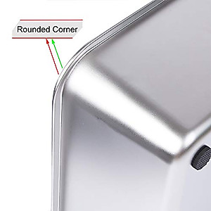 Dimaka Stainless Steel Litter Box for Cat and Kitten, 6 inch Side Height, Non Stick Smooth Surface Metal Pan, Easy to Clean, Non Odor and Rust Proof, Safe and Hard (17.5" X 14")