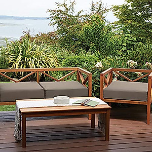 Classic Accessories Ravenna Water-Resistant 23 x 20 x 4 Inch Outdoor Back Cushion Slip Cover, Patio Furniture Cushion Cover, Dark Taupe, Patio Furniture Cushion Covers