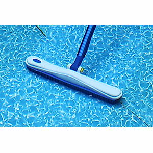 Aqua EZ 16-in Rubber Bristled Pool Wall Brush Safe for Vinyl, Fiberglass, Plaster and Concrete Surfaces
