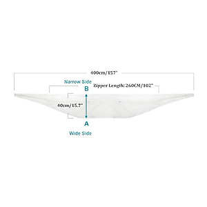 HOOMEE 400CM (157")Universal Window Seal for Portable Air Conditioner And Tumble Dryer – Works with Every Mobile Air-Conditioning, Easy to Install - Air Exchange Guards With Zip and Adhesive Fastener