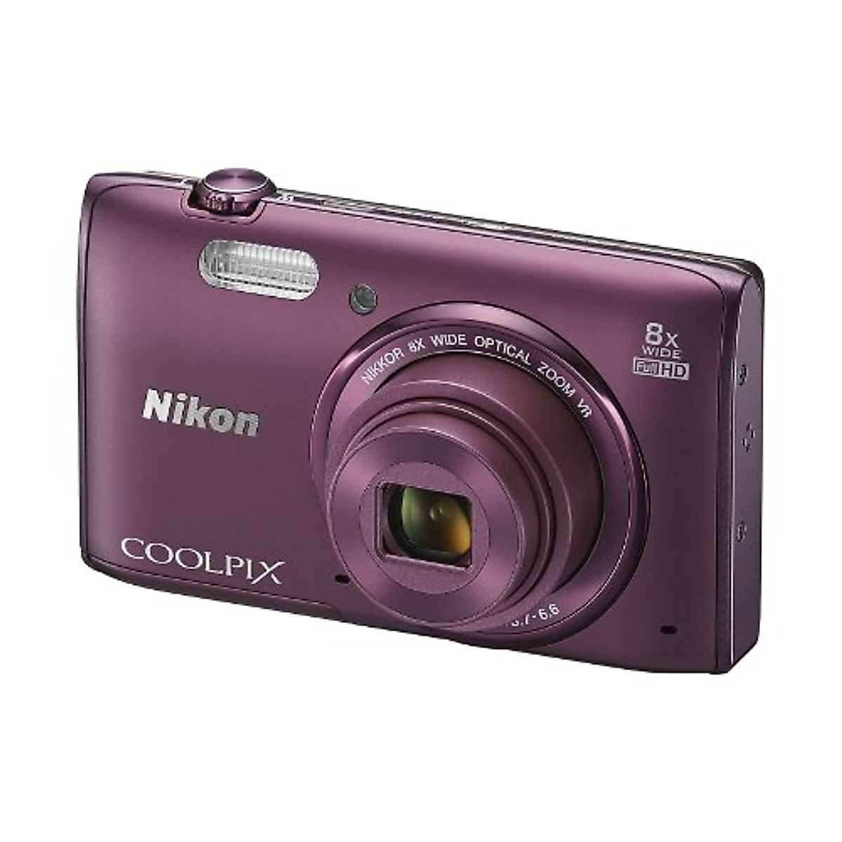 Nikon COOLPIX S5300 16 MP Wi-Fi CMOS Digital Camera with 8x Zoom NIKKOR Lens and 1080p HD Video (Plum) (Discontinued by Manufacturer)