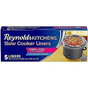 Reynolds Kitchens Slow Cooker Liners, Small (Fits 1-3 Quarts), 5 Count