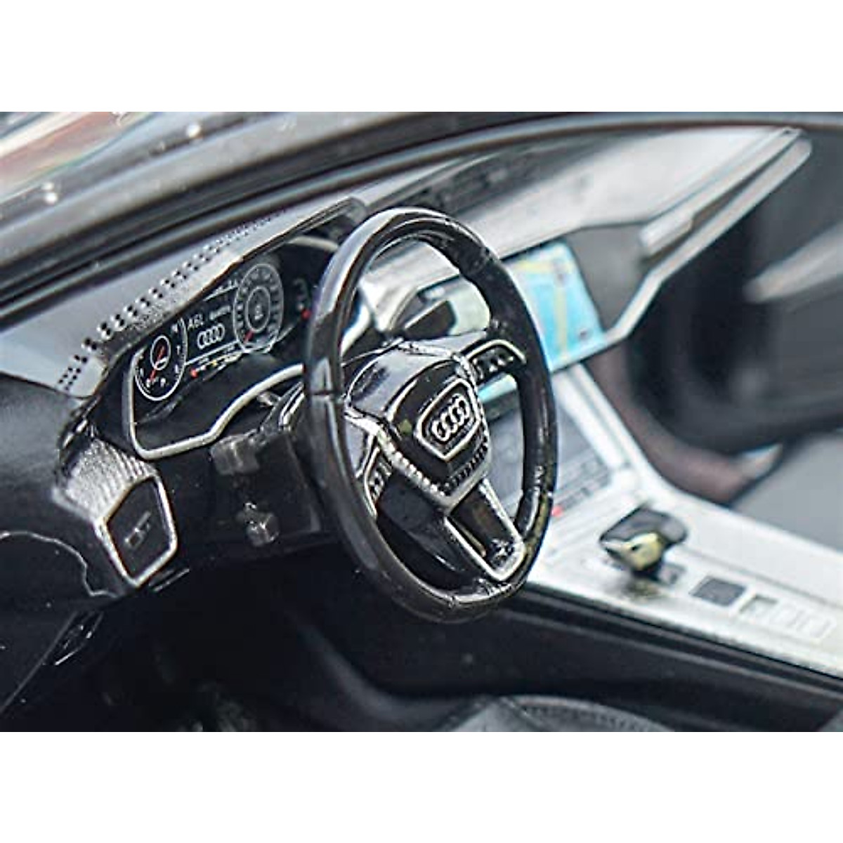 Models Vehicle Replica Car 1 18 Fit for Audi A6l Simulation Model Car Metal Diecast Minicar Scale Model Collectibles Souvenir Collectible Gift 2023 2024 (Color : Chrome)