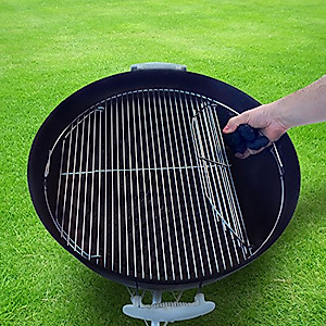 GRILLVANA 22 Inch 201 Stainless Steel Hinged Grilling/Cooking Replacement 22” grill grate - Compatible with Weber 22" Charcoal Grills - Kettle Charcoal BBQ Grilling Accessories