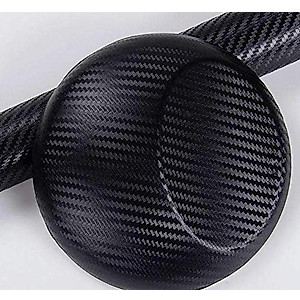 3D Black Carbon Fiber Vinyl Wraps, Car DIY Wrap Vinyl Roll Film Self-Adhesive Twill Weave Sheet Sticker with air Release Technology (1ft x 5ft)