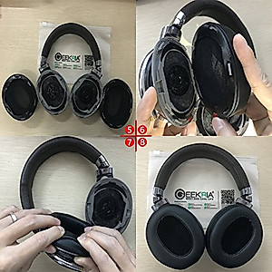 Geekria QuickFit Replacement Ear Pads for Sony MDR-1R, MDR-1RMK2 Headphones Earpads, Headset Ear Cushion Repair Parts (Black)